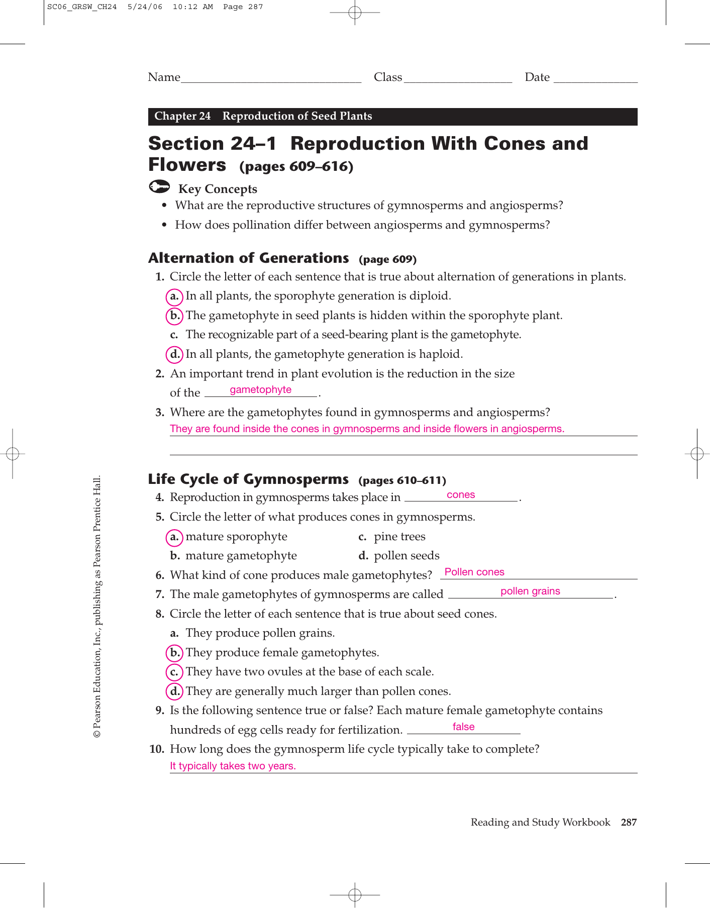 24 1 Reproduction In Flowering Plants Worksheet Answers Best Flower Site